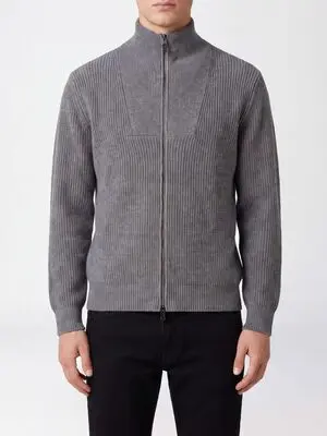 Canali Wool And Cashmere Turtleneck Zip Cardigan