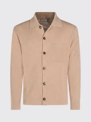 Canali Wool, Cotton And Cashmere Blend Long-sleeve Polo Shirt