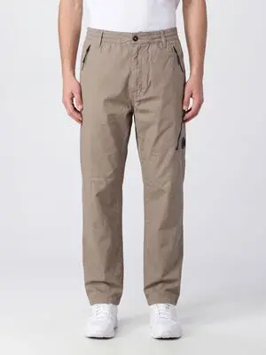 C.P. COMPANY Slim Fit Cotton Trousers With Elasticated Waist