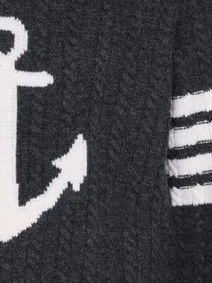 Thom Browne Slim Fit Virgin Wool V-neck Jumper With Iconic 4-bar Stripe