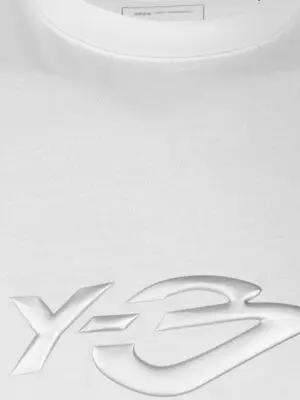 Y3 Short-sleeved Cotton T-shirt With Logo Print