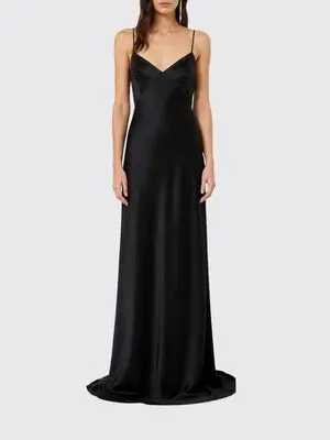 Max Mara Long Satin Evening Gown With Train