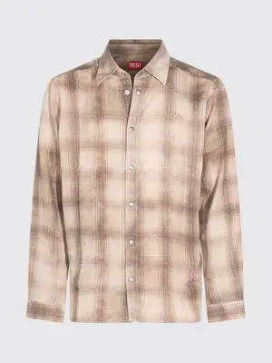 DIESEL® S-simply-jmcm Check Lyocell Shirt With Embroidered Oval D Logo