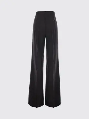 Max Mara High-waisted Flared Crêpe Trousers With Slash Pockets