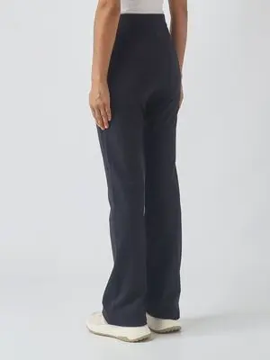 Max Mara High-waisted Skinny Stretch Jersey Trousers With Side Zip - Navy