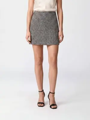 Michael Kors High-waisted Tweed Pencil Mini Skirt With Side Closure
