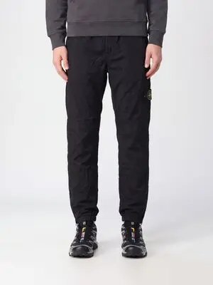 Stone Island Stone Island Econyl® Nylon Jogging Trousers With Compass Logo Patch Black