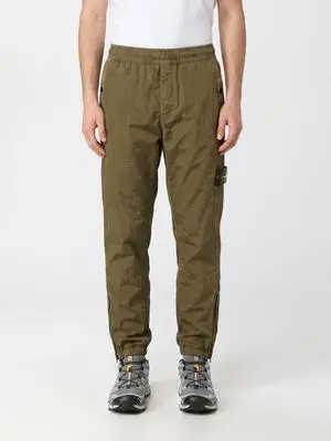 Stone Island Econyl® Nylon Jogging Trousers With Compass Logo Patch Green