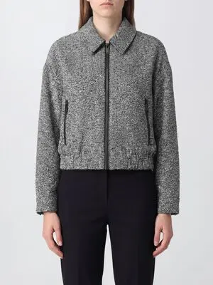 Michael Kors Cotton-blend Tweed Bomber Jacket With Classic Collar And Zip