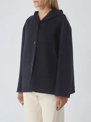 Max Mara Hooded Virgin Wool Short Coat