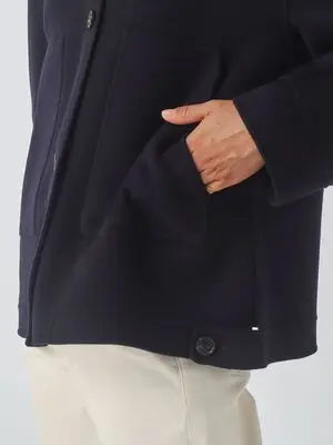 Max Mara Hooded Virgin Wool Short Coat