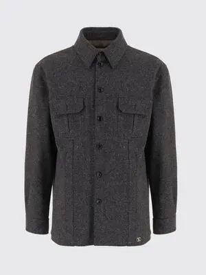 Valentino Garavani Wool And Silk Blend Shirt Jacket With Patch Pockets