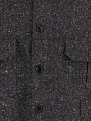 Valentino Garavani Wool And Silk Blend Shirt Jacket With Patch Pockets