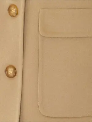 Valentino Garavani Single-breasted Wool And Cashmere Short Coat