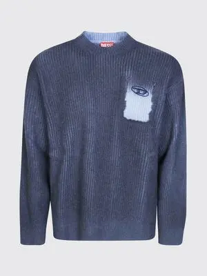 DIESEL® Dropped Shoulder Wool-blend Crewneck Jumper