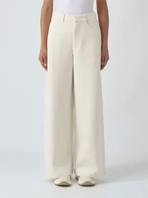 Max Mara High-waisted Wide-leg Cotton-blend Trousers