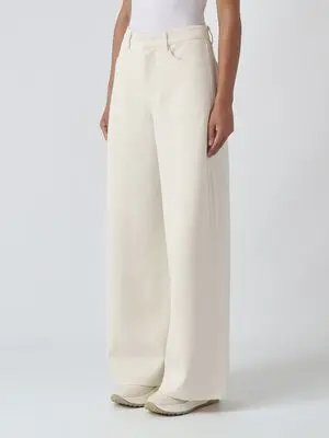 Max Mara High-waisted Wide-leg Cotton-blend Trousers