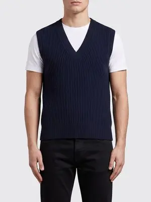 Emporio Armani Sleeveless V-neck Jumper In Wool And Cashmere Blend