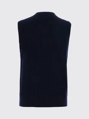 Emporio Armani Sleeveless V-neck Jumper In Wool And Cashmere Blend