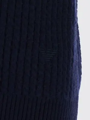 Emporio Armani Sleeveless V-neck Jumper In Wool And Cashmere Blend