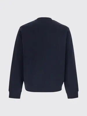 Emporio Armani Crewneck Cotton Sweatshirt With Contrast Embroidered Logo