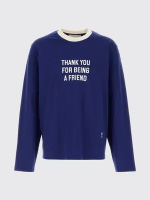 AMI Paris Long-sleeved Cotton T-shirt With Graphic Print