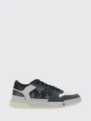 Amiri Suede And Smooth Leather Low-top Sneakers With Perforated Toe