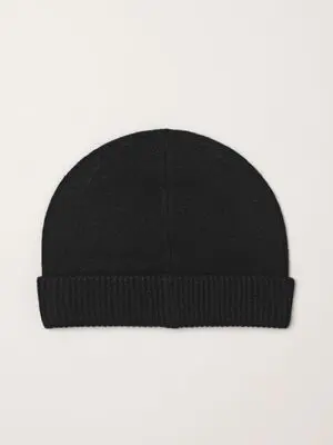 Emporio Armani Pure Cashmere Ribbed-knit Beanie Hat