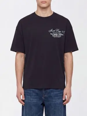 Amiri Contrast Graphic Print Cotton Crewneck T-shirt - Black
