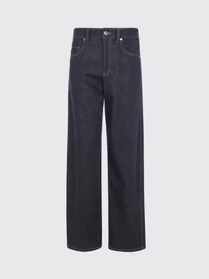 Brunello Cucinelli High-waisted Straight Jeans In Cotton Denim