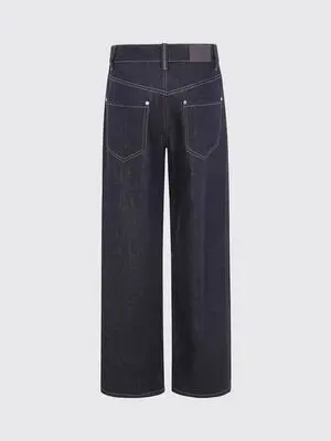 Brunello Cucinelli High-waisted Straight Jeans In Cotton Denim