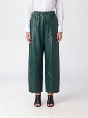 THE FRANKIE SHOP Oakdale Wide Leg Lambskin Trousers