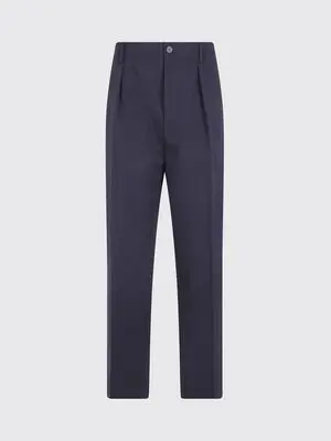 SEMICOUTURE High-waisted Pleated Trousers In Viscose Blend - Black