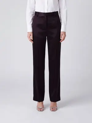 TOM FORD High-waisted Silk Wide-leg Tailored Trousers