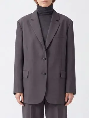 THE FRANKIE SHOP Cropped Single-breasted Blazer With Lapels And Flap Pockets