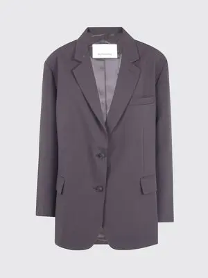 THE FRANKIE SHOP Cropped Single-breasted Blazer With Lapels And Flap Pockets