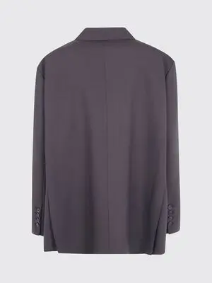 THE FRANKIE SHOP Cropped Single-breasted Blazer With Lapels And Flap Pockets