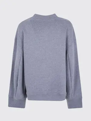 THE FRANKIE SHOP Oversized Crewneck Sweatshirt In Cotton-modal With Drop Shoulders