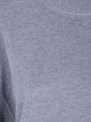 THE FRANKIE SHOP Oversized Crewneck Sweatshirt In Cotton-modal With Drop Shoulders