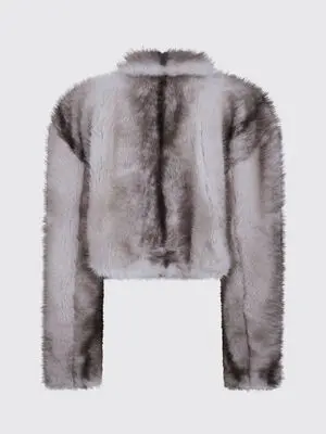 Sportmax Short Faux-fur Coat With Lapel Collar And Concealed Fastening