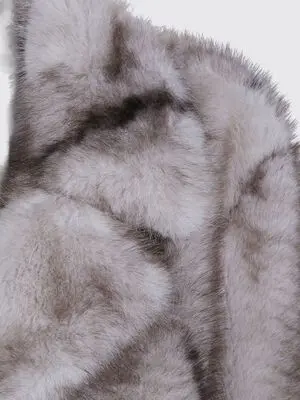 Sportmax Short Faux-fur Coat With Lapel Collar And Concealed Fastening