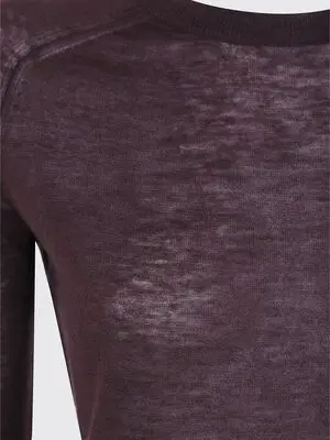 JOSEPH Sheer Slim Fit Crewneck Jumper In Cashmere With Ribbed Edges