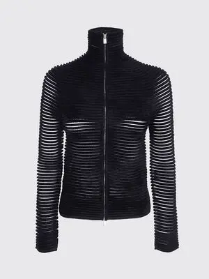 Giorgio Armani Viscose Blend Zip-up Slim Fit Turtleneck Cardigan
