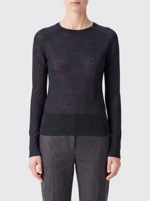 JOSEPH Slim Fit Crewneck Jumper In 100% Cashmere With Ribbed Edges - Black