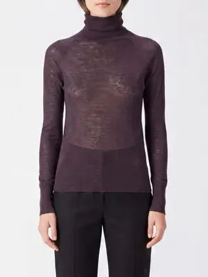 JOSEPH Slim Fit Sheer 100% Cashmere Turtleneck Jumper - Red