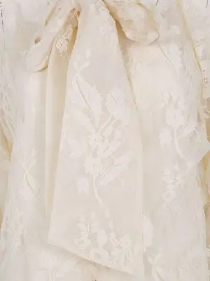 Zimmermann Lace Shirt With Pussy Bow