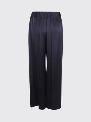 SEMICOUTURE High-waisted Satin Palazzo Trousers With Elasticated Waist