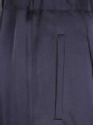 SEMICOUTURE High-waisted Satin Palazzo Trousers With Elasticated Waist