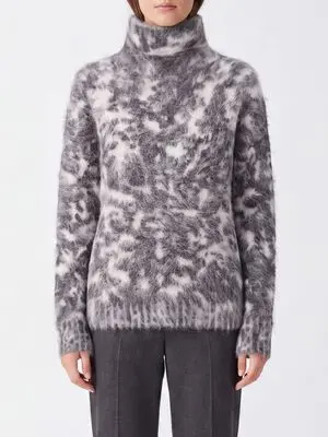JOSEPH Abstract Pattern Alpaca Blend Turtleneck Jumper