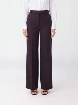 JOSEPH High-waisted Wide Leg Tailored Trousers In Viscose And Cotton Blend - Red